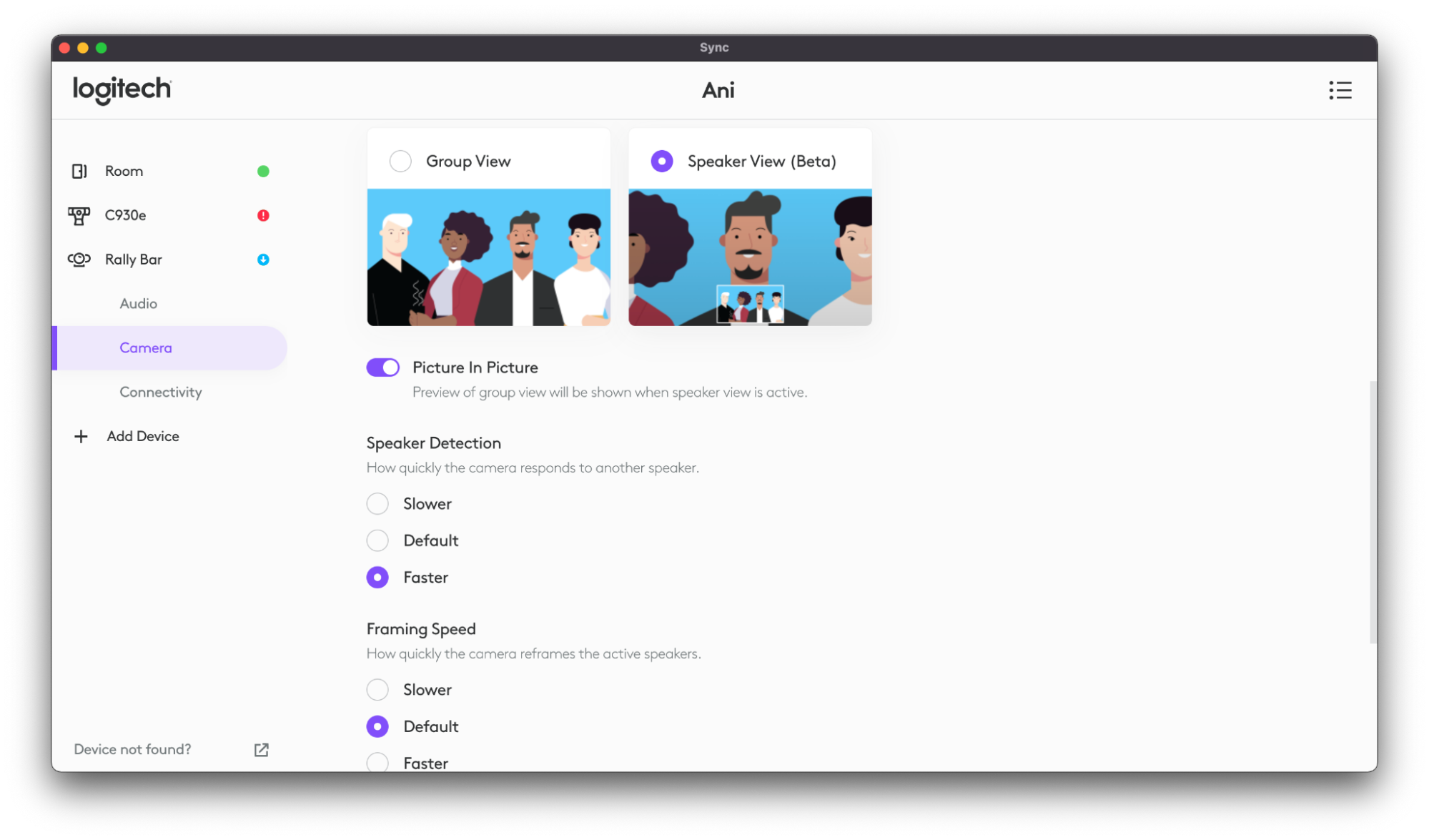 How to enable RightSight 2 with the Sync app – Logitech B2B Support