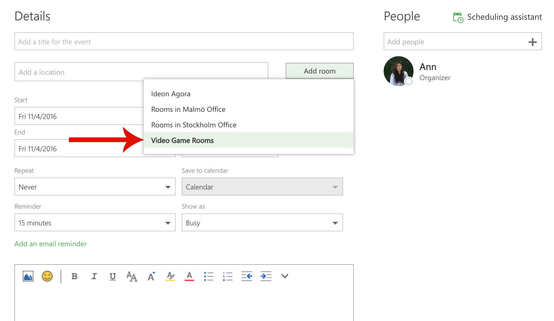 How to use Outlook room lists – Meetio Support